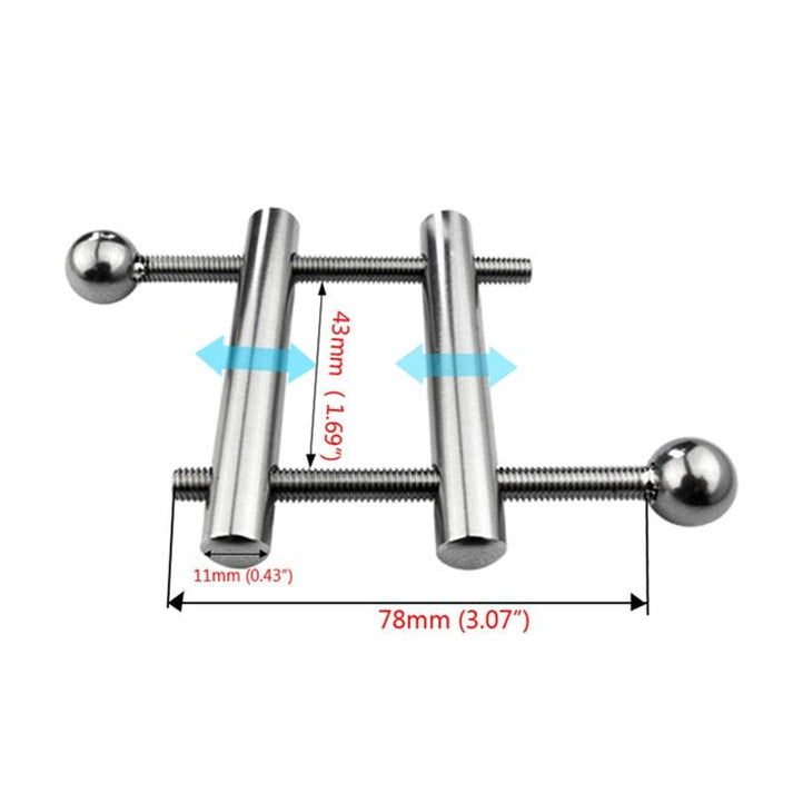 Stainless Steel Simple Screw Testicle Clamp – BallbustingToys.com